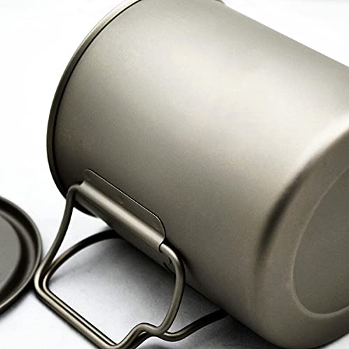 TWDYC Outdoor Hiking Camping Picnic Titanium Pot Mug Bowl 3 in1 Lightweight Camping Equipment