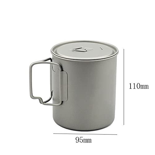 TWDYC Outdoor Hiking Camping Picnic Titanium Pot Mug Bowl 3 in1 Lightweight Camping Equipment