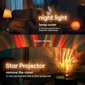 SUPFOO Galaxy Projector for Bedroom,Star Projector Night Light for Kids with White Noise and Bluetooth Music Speaker, Aurora Projector Remote Control & Timing Sky Starry Projector,Party,Home (White)