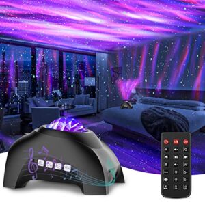 cimelr star projector, galaxy light projector for bedroom night lights aurora projector for kids adults bluetooth speaker living room decor