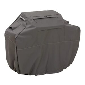 classic accessories ravenna water-resistant 58 inch bbq grill cover, dark taupe