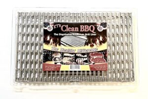 clean bbq – disposable aluminum grill liner. set of 12 sheets of grill topper