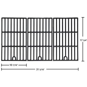 Hongso Replacement Repair Kit for Master Forge 3218LT, 3218LTN, L3218, 5 Burner Gas BBQ Grill Grill Grates SS Burners and Heat Plates