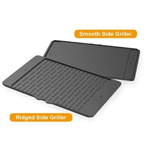 SafBbcue 7598 Cast Iron Griddle Replacement Parts for Weber Spirit 300 Series Weber Griddle Spirit E-310 E-315 E-320 E-330 S-310 S-315 Spirit II E-310