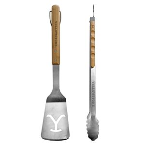 Y Yellowstone BBQ Tool Set - 2 pc Grill Set Includes Spatula and Tongs | Ideal BBQ Grill Accessories | Authentic Yellowstone Merchandise