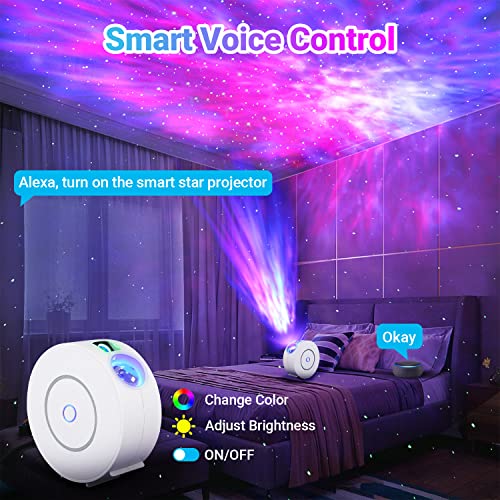 V JULES.V Star Projector, Galaxy Projector for Bedroom, Smart APP & Voice Control Galaxy lamp, Compatible with Alexa & Google Home, for Kids Adults Bedroom,Room Decor,Game Room,Party