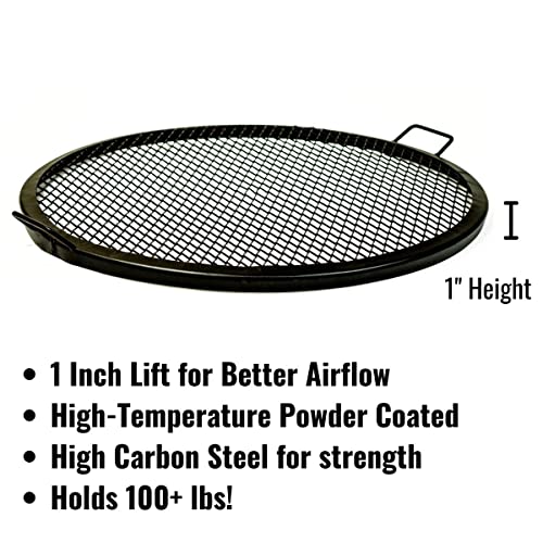 Walden Tough BBQ Cooking Fire Pit Grilling Grate (34") - Outdoor Grilling - Fireplace Cooking - Cooking with Fire - Fire Grate (34-Inch Diameter)