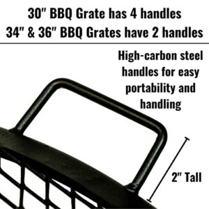 Walden Tough BBQ Cooking Fire Pit Grilling Grate (34") - Outdoor Grilling - Fireplace Cooking - Cooking with Fire - Fire Grate (34-Inch Diameter)