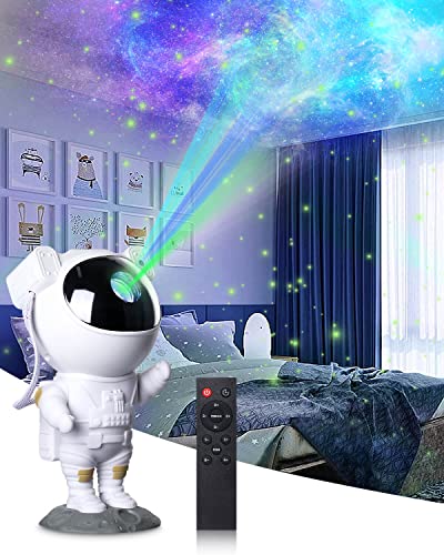 JCC Astronaut Galaxy Projector, Astronaut Space Star Light Projector for Kids, 360° Adjustable Starry Night Light Projector for Bedroom with Timer and Remote, Christmas Birthday Best Gift for Children