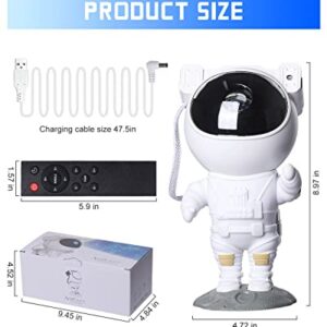 JCC Astronaut Galaxy Projector, Astronaut Space Star Light Projector for Kids, 360° Adjustable Starry Night Light Projector for Bedroom with Timer and Remote, Christmas Birthday Best Gift for Children