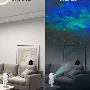 JCC Astronaut Galaxy Projector, Astronaut Space Star Light Projector for Kids, 360° Adjustable Starry Night Light Projector for Bedroom with Timer and Remote, Christmas Birthday Best Gift for Children