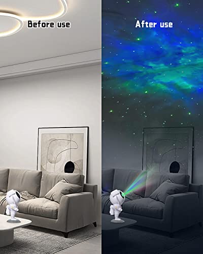 JCC Astronaut Galaxy Projector, Astronaut Space Star Light Projector for Kids, 360° Adjustable Starry Night Light Projector for Bedroom with Timer and Remote, Christmas Birthday Best Gift for Children