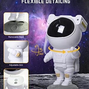 JCC Astronaut Galaxy Projector, Astronaut Space Star Light Projector for Kids, 360° Adjustable Starry Night Light Projector for Bedroom with Timer and Remote, Christmas Birthday Best Gift for Children