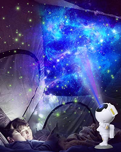 JCC Astronaut Galaxy Projector, Astronaut Space Star Light Projector for Kids, 360° Adjustable Starry Night Light Projector for Bedroom with Timer and Remote, Christmas Birthday Best Gift for Children