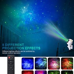 JCC Astronaut Galaxy Projector, Astronaut Space Star Light Projector for Kids, 360° Adjustable Starry Night Light Projector for Bedroom with Timer and Remote, Christmas Birthday Best Gift for Children