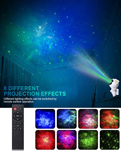 JCC Astronaut Galaxy Projector, Astronaut Space Star Light Projector for Kids, 360° Adjustable Starry Night Light Projector for Bedroom with Timer and Remote, Christmas Birthday Best Gift for Children