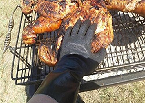 Artisan Griller BBQ Insulated Heat Resistant Cooking Gloves for Grill and Kitchen, Black (Size 10 - 12")