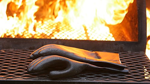 Artisan Griller BBQ Insulated Heat Resistant Cooking Gloves for Grill and Kitchen, Black (Size 10 - 12")