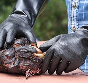 Artisan Griller BBQ Insulated Heat Resistant Cooking Gloves for Grill and Kitchen, Black (Size 10 - 12")