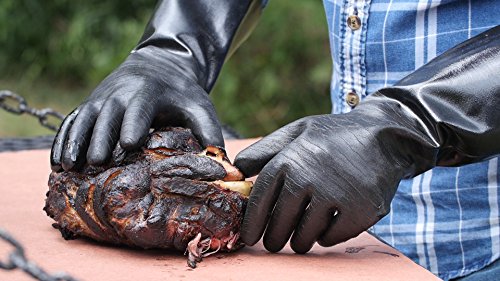 Artisan Griller BBQ Insulated Heat Resistant Cooking Gloves for Grill and Kitchen, Black (Size 10 - 12")