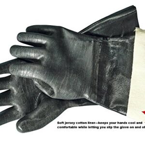 Artisan Griller BBQ Insulated Heat Resistant Cooking Gloves for Grill and Kitchen, Black (Size 10 - 12")