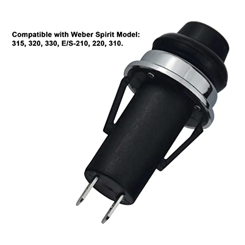 AMTHKNO Igniter Push Button Switch Compatible with Weber Spirit E/S-210 220 310 315 320 330 Gas Grills with Front-Mounted Control Panels (2013 and Newer), Replacement Ignition Part for 7642, 7643