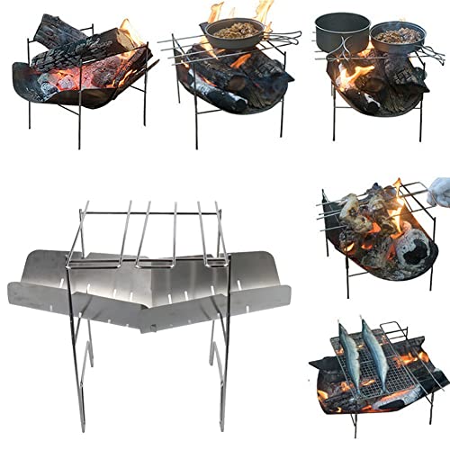 TWDYC Wood Stove Campfire Wood Fire Heater Stove Outdoor Camping Portable Heating Stove BBQ Cooking Stove (Color : B)