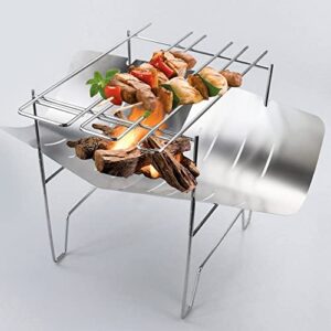 TWDYC Wood Stove Campfire Wood Fire Heater Stove Outdoor Camping Portable Heating Stove BBQ Cooking Stove (Color : B)