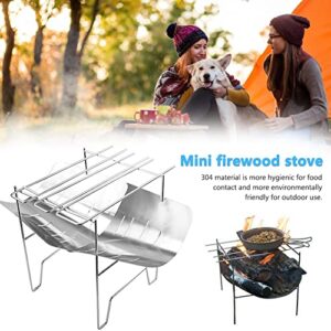 TWDYC Wood Stove Campfire Wood Fire Heater Stove Outdoor Camping Portable Heating Stove BBQ Cooking Stove (Color : B)