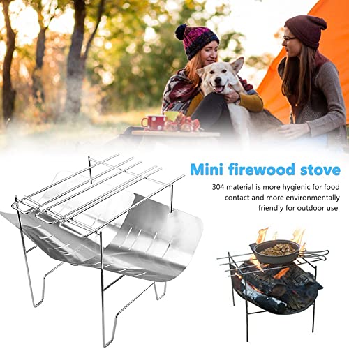 TWDYC Wood Stove Campfire Wood Fire Heater Stove Outdoor Camping Portable Heating Stove BBQ Cooking Stove (Color : B)