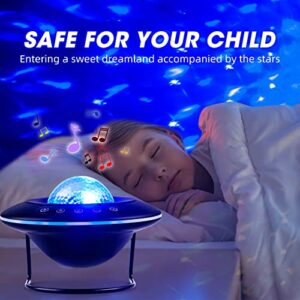 RTjoy UFO Galaxy Projector, LED Star Projection Light, Nebula Lamp, Bluetooth Speaker Aurora Sky Projector with Remote Control for Room Decor, Home Theater, or Bedroom Night Light Mood Ambiance