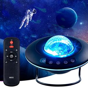 RTjoy UFO Galaxy Projector, LED Star Projection Light, Nebula Lamp, Bluetooth Speaker Aurora Sky Projector with Remote Control for Room Decor, Home Theater, or Bedroom Night Light Mood Ambiance