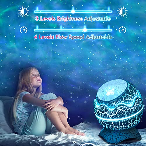 Star Projector Night Light, Galaxy Projector for Bedroom, Night Sky Projector with Bluetooth Speaker & 19 White Noise, Galaxy Light Ceiling Projector with LED Nebula Light for Baby Kids Adults Party