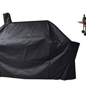 acoveritt Smoker Grill Cover Sized for Char-Griller Charcoal Grill 2190 and 2197 Heavy Duty Waterproof Patio 600D Canvas Barbeque BBQ Grill Cover G21623