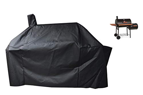 acoveritt Smoker Grill Cover Sized for Char-Griller Charcoal Grill 2190 and 2197 Heavy Duty Waterproof Patio 600D Canvas Barbeque BBQ Grill Cover G21623