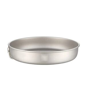 twdyc titanium folding frying pan ultralight cooking pot portable outdoor camping bbq cookware pot tableware cutlery