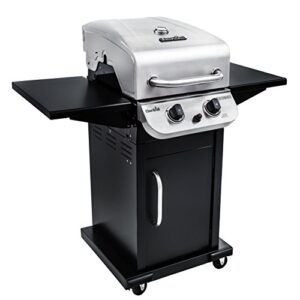 char-broil 463673519 performance series 2-burner cabinet liquid propane gas grill, stainless steel