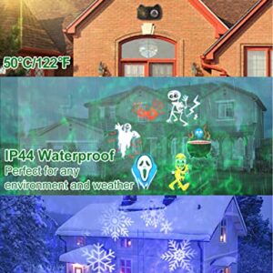 Christmas Projector Lights Outdoor - Holiday Projector Lights Outdoor with 72 Patterns,3D Ocean Wave,Waterproof with Remote Timer for Halloween Christmas Birthday Party Holiday Decorations