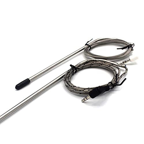 Unifit Meat Probe Replacement Parts for Pit Boss and Traeger Pellet Smokers Grills, Waterproof Temperature Probe Kits (2 PC with Stainless Steel Holder)