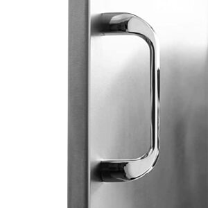 BBQGUYS Signature 24-Inch Stainless Steel Reversible Single Access Door - Horizontal - Traditional