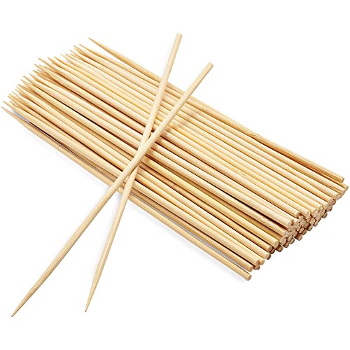 Handy Housewares 8" Natural Wooden Bamboo BBQ Skewers for Grilling, Shish Kebab, Appetizers, Fruit and More - 100 Pack (3-packs (300 Skewers))