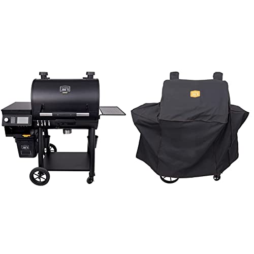 Oklahoma Joe's 22202150 Rider 1200 DLX Pellet Grill/BBQ Smoker, Black & Rider 900 & Rider DLX Pellet Grill Cover