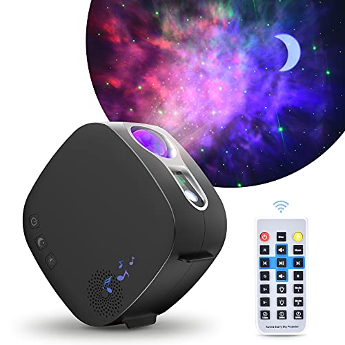 Star Projector,Bluetooth Speaker Remote Control Moon Nebula Galaxy Night Light Projector Ceiling Projector for Bedroom/Home/Theater/Party/Game Rooms/Camping and Night Light Ambience (Kids,Adult)