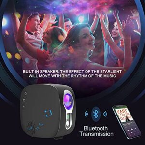 Star Projector,Bluetooth Speaker Remote Control Moon Nebula Galaxy Night Light Projector Ceiling Projector for Bedroom/Home/Theater/Party/Game Rooms/Camping and Night Light Ambience (Kids,Adult)