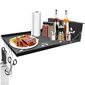 Favfully Grill Caddy Extension Platform for Blackstone 28 Inch & 22 Inch & 17 inch Griddle, Accessories Organizer Side Shelf - Embossing