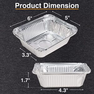 30-Pack Grill Drip Pan Liners Compatible with Napoleon Prestige and Rogue Series, 62007 Replacement Aluminum Grease Pan Liners, 6 x 5 Inch