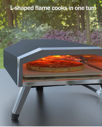 RIEDHOFF 12 Gas Pizza Oven, Outdoor Pizza Oven Propane with Foldable Legs, Portable Pizza Oven for Outside, Backyard, Camping, Party Cooking