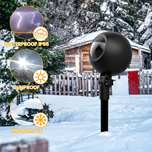 Christmas Decorations Snowflake Lights Projector LED Snowfall Spotlight Waterproof Landscape Lamp Indoor Outdoor Lighting for Xmas Holiday Party Wedding Garden Patio House