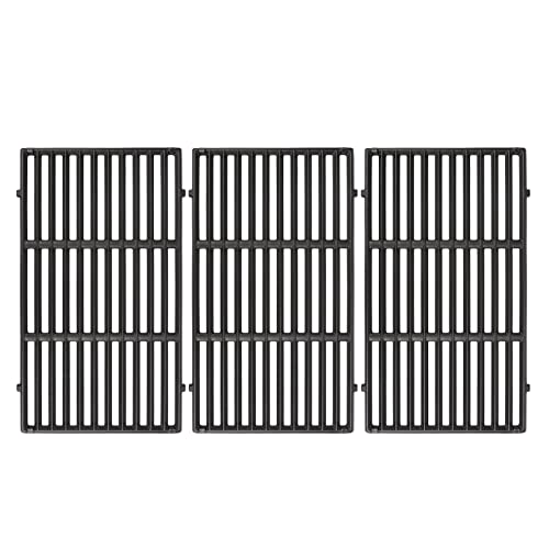 Uniflasy 18.7" Cooking Grates for Weber Genesis II 400 and Genesis II LX 400 Series Gas Grills, Genesis ll LX E-440/S-440, S-410/E-410 Grill Grate Replacement Parts for Weber 66089 66097, Cast Iron