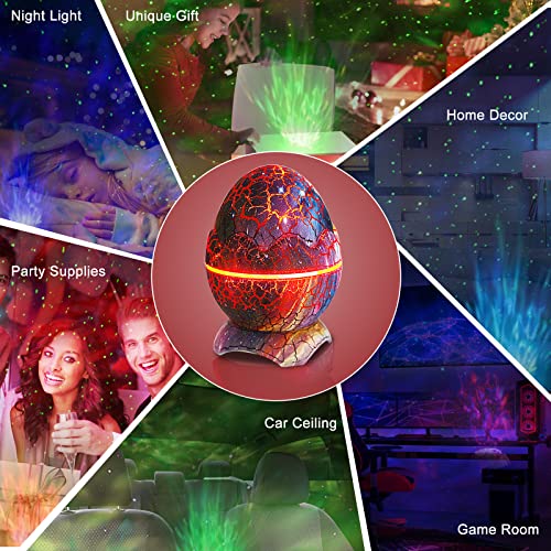 Galaxy Projector for Bedroom, Dinosaur Egg Star Projector Night Light with Remote Control, Nebula Led Lamp Bluetooth Speaker & White Noise Suitable for Ceiling Decor Adult Kids Bedroom Home Party